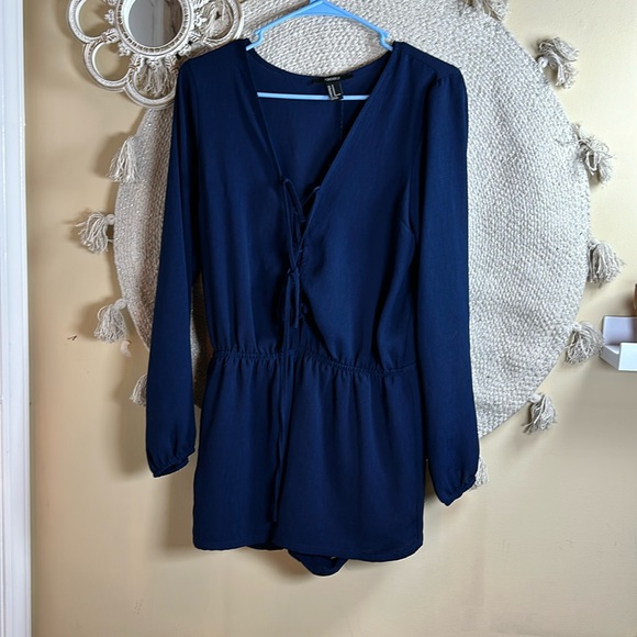 Forever 21 | Pants & Jumpsuits | Navy Blue Forever 2 Romper | Poshmark